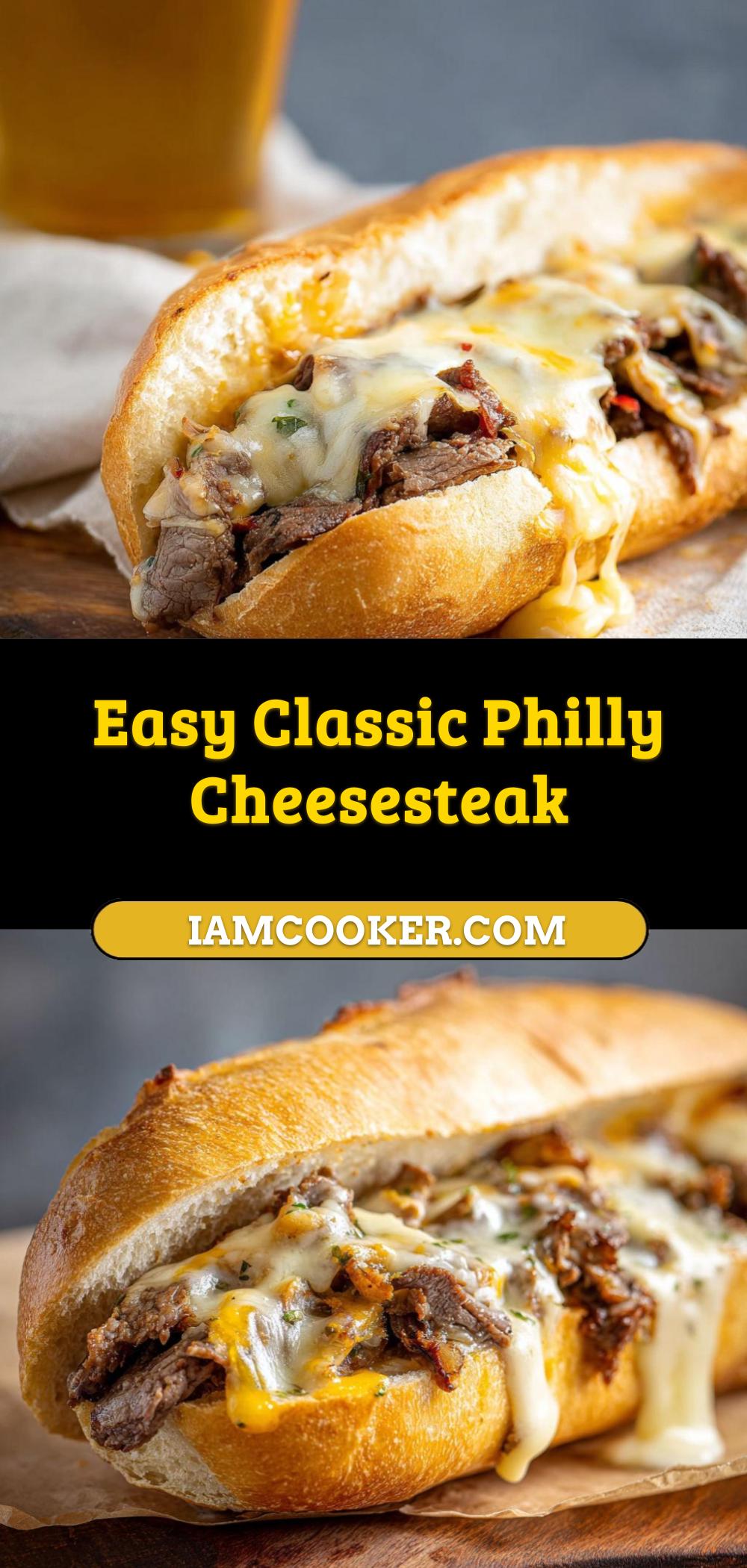 Easy Classic Philly Cheesesteak with Tender Ribeye and Melted Cheese ...