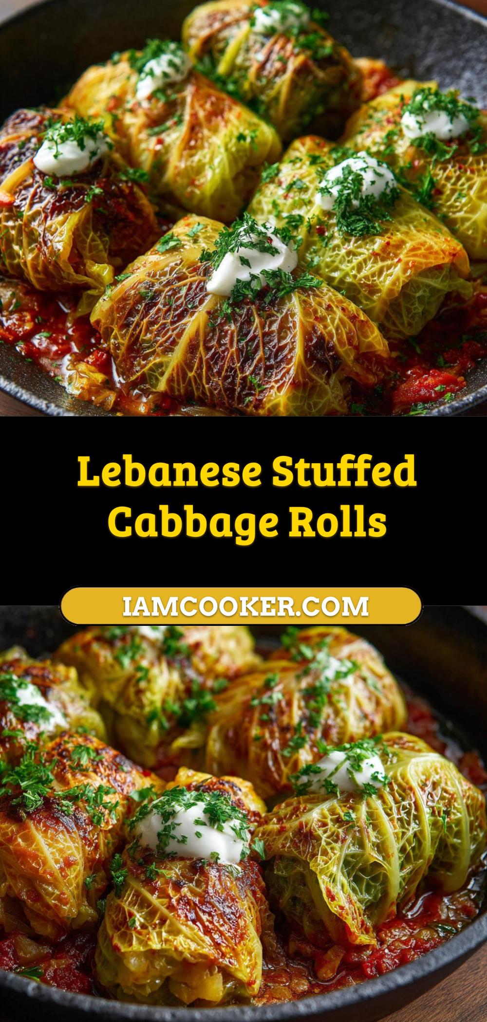 Lebanese Stuffed Cabbage Rolls with Aromatic Spices - Iam Cooker