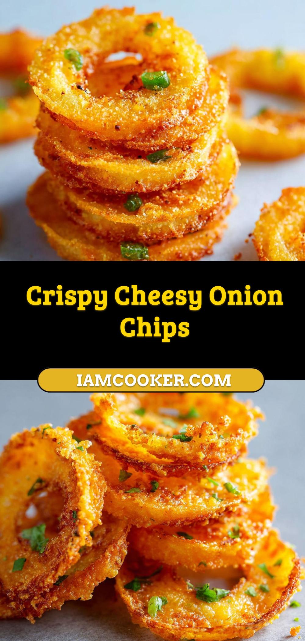Crispy Cheesy Onion Chips with Panko and Bacon - Iam Cooker