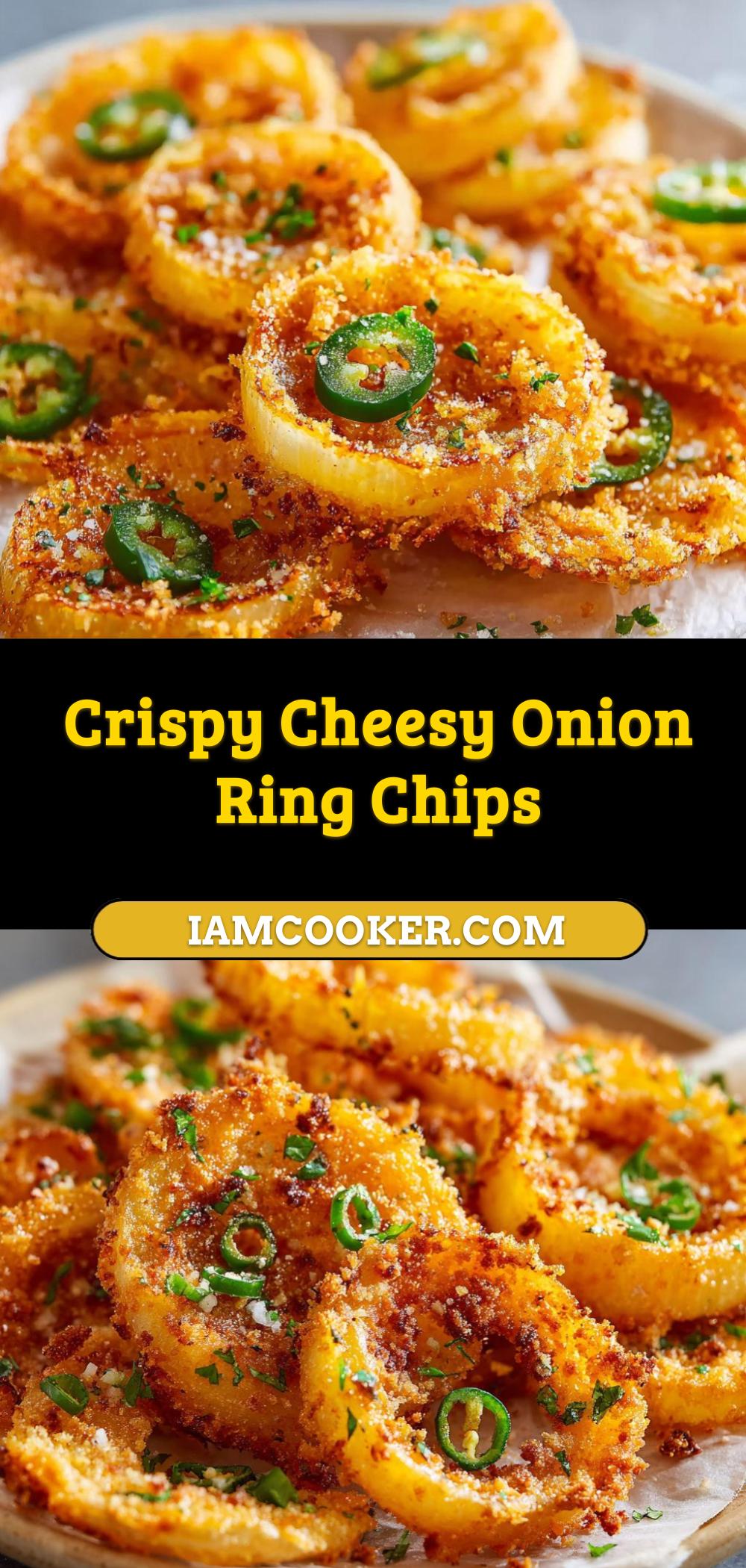 Crispy Cheesy Onion Ring Chips with Baked Crunch - Iam Cooker