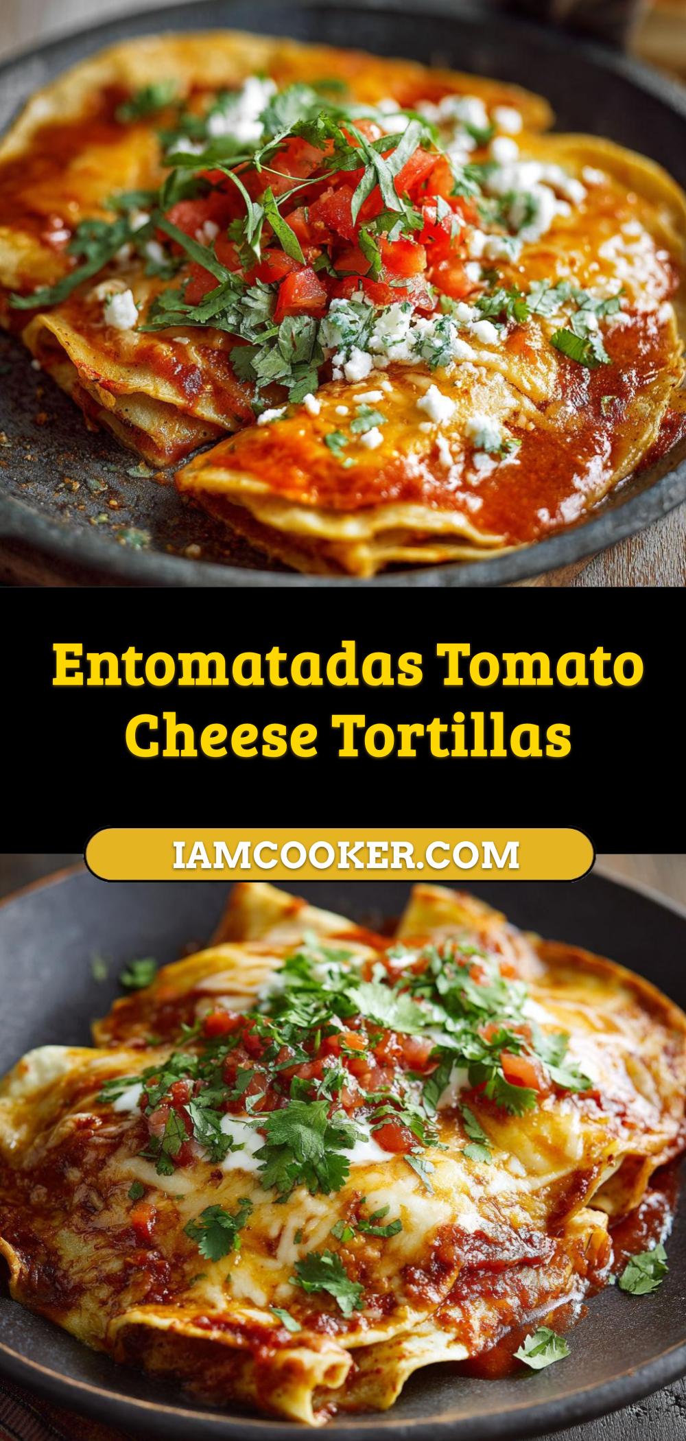 Entomatadas with Tomato Sauce and Cheese - Iam Cooker