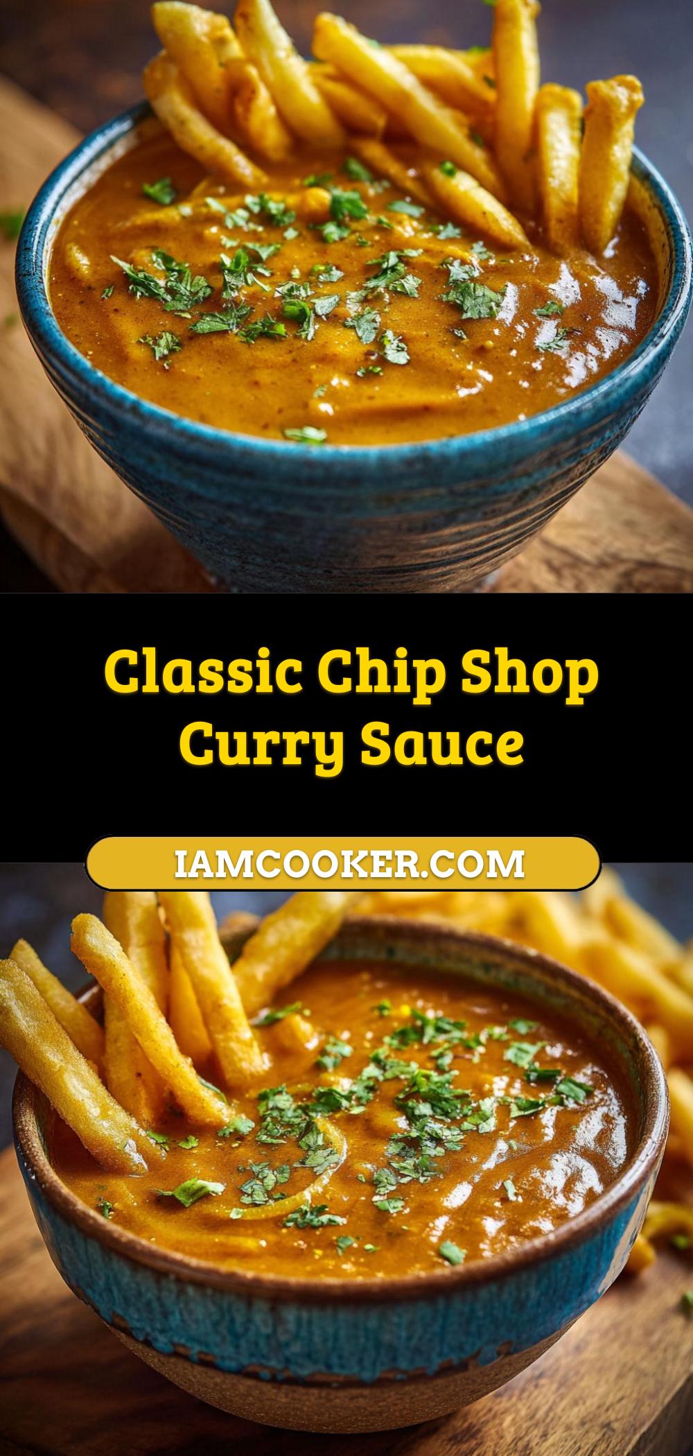 Classic Chip Shop Curry Sauce with Chips or Fish - Iam Cooker
