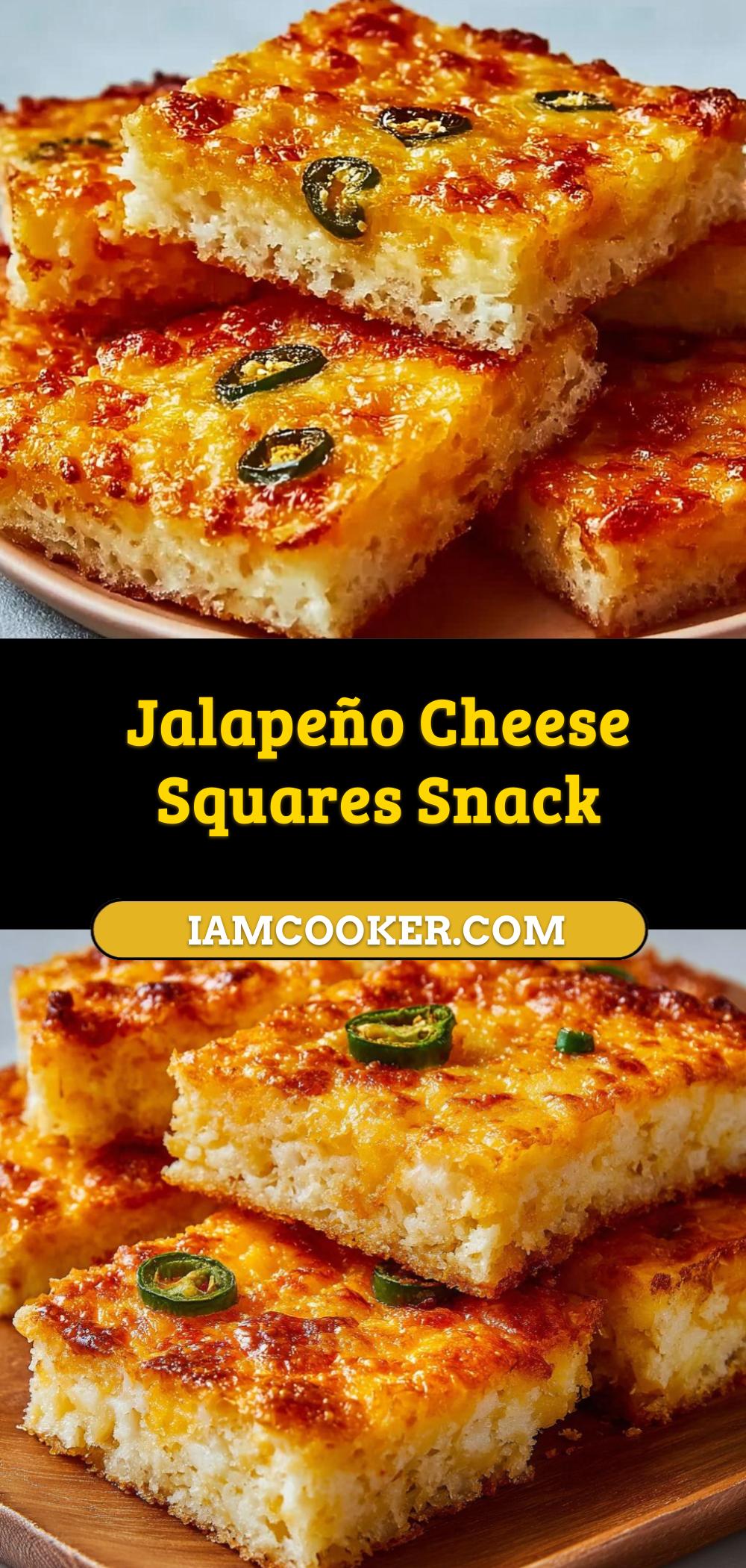 Cheesy Jalapeño Squares with Cheddar and Spice - Iam Cooker
