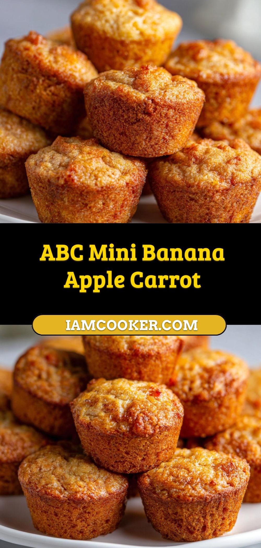 Delicious ABC Mini Muffins with Banana, Apple, and Carrot - Iam Cooker